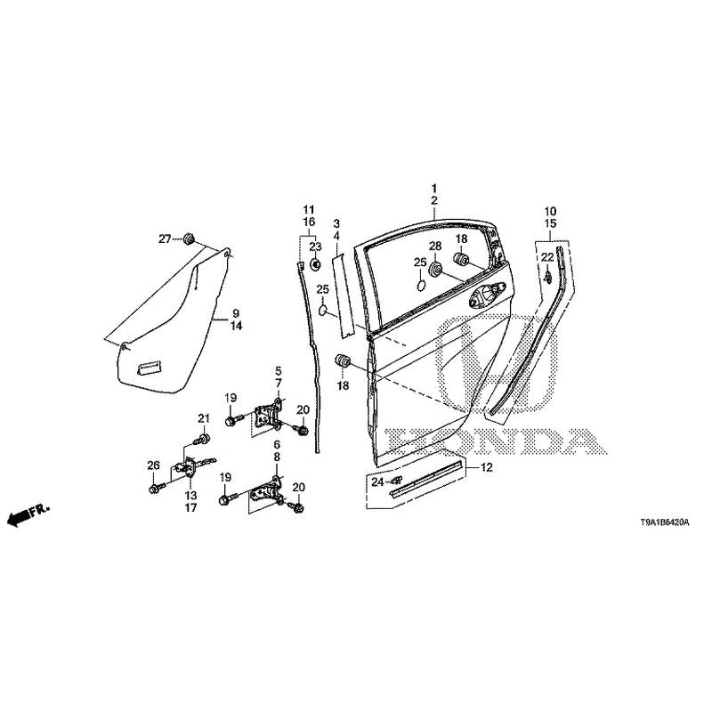 [NEW] JDM HONDA GRACE GM6 2017 Rear Door Panel GENUINE OEM – JDM Yamato