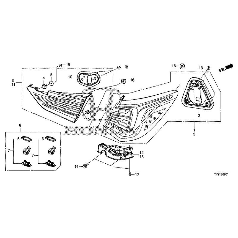 [NEW] JDM HONDA LEGEND HYBRID KC2 2020 Tail Light/License Light (120/1 – JDM Yamato