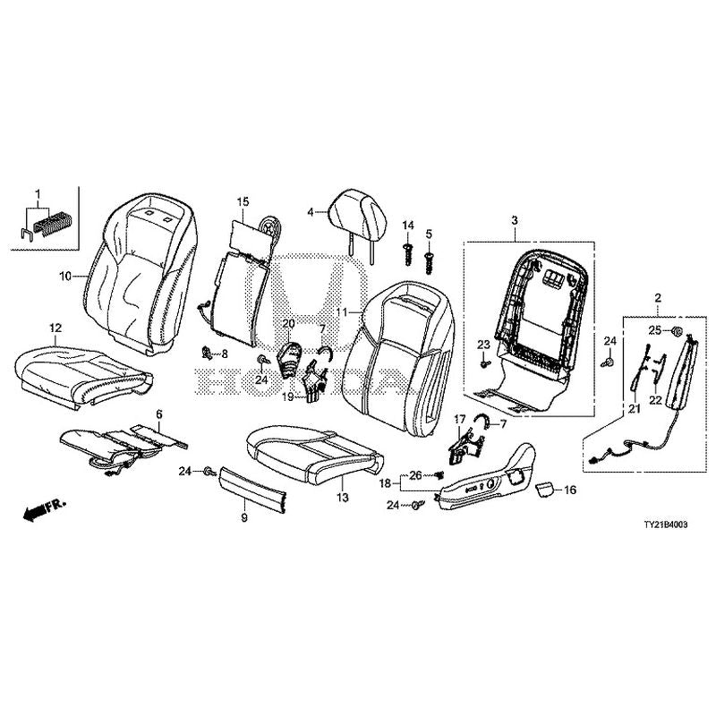 [NEW] JDM HONDA LEGEND HYBRID KC2 2020 Front Seat (Passenger Side) (12 – JDM Yamato