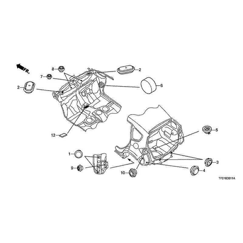 Honda Fit Grommets Wheel Well