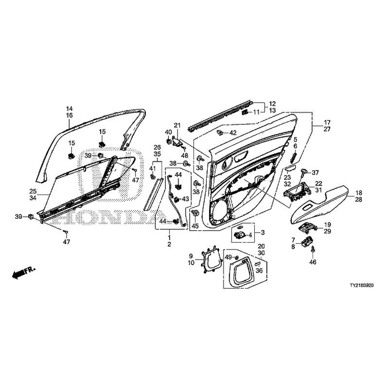 [NEW] JDM HONDA LEGEND HYBRID KC2 2016 Rear Door Lining GENUINE OEM – JDM Yamato