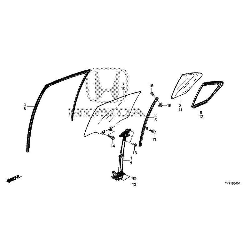 [NEW] JDM HONDA LEGEND HYBRID KC2 2016 Rear Door Glass/Regulator GENUI – JDM Yamato