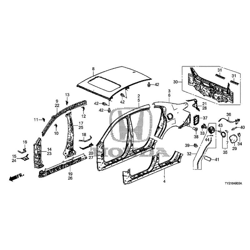 [NEW] JDM HONDA LEGEND HYBRID KC2 2018 Outer Panel/Rear Panel GENUINE – JDM Yamato