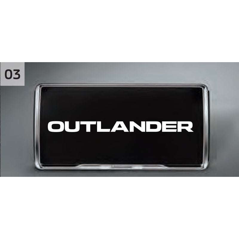 [NEW] JDM Mitsubishi OUTLANDER PHEV GN0W License Plate Frame Plating R ...
