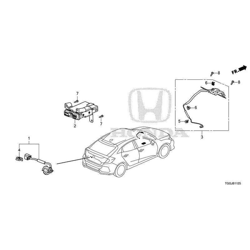 [NEW] JDM HONDA CIVIC FK8 2020 Rear View Camera ETC Unit GENUINE OEM ...