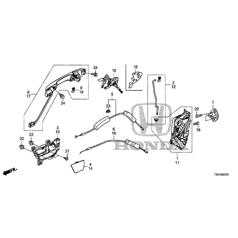 [NEW] JDM HONDA GRACE GM6 2017 Front Door Locks/Outer Handles GENUINE ...