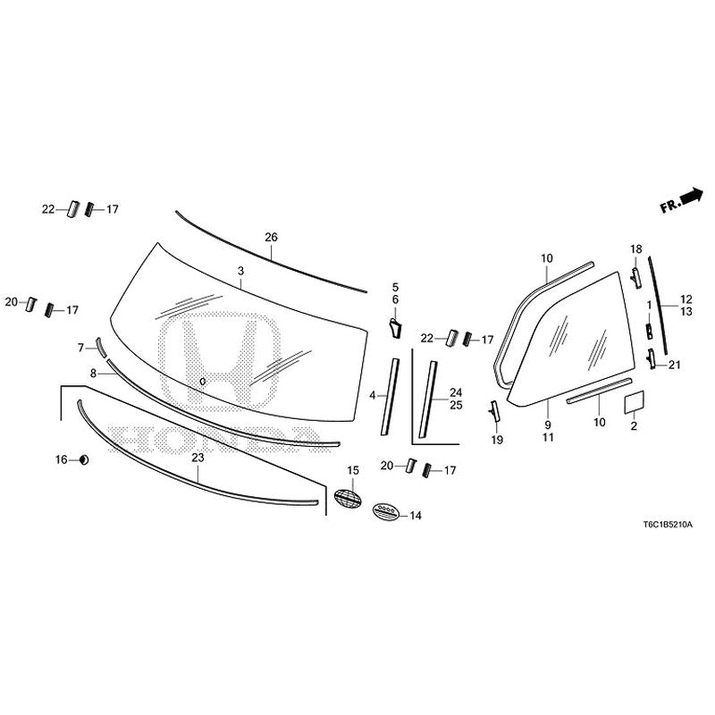 [NEW] JDM HONDA ODYSSEY e:HEV RC4 2021 Rear Windshield Glass/Quarter G ...