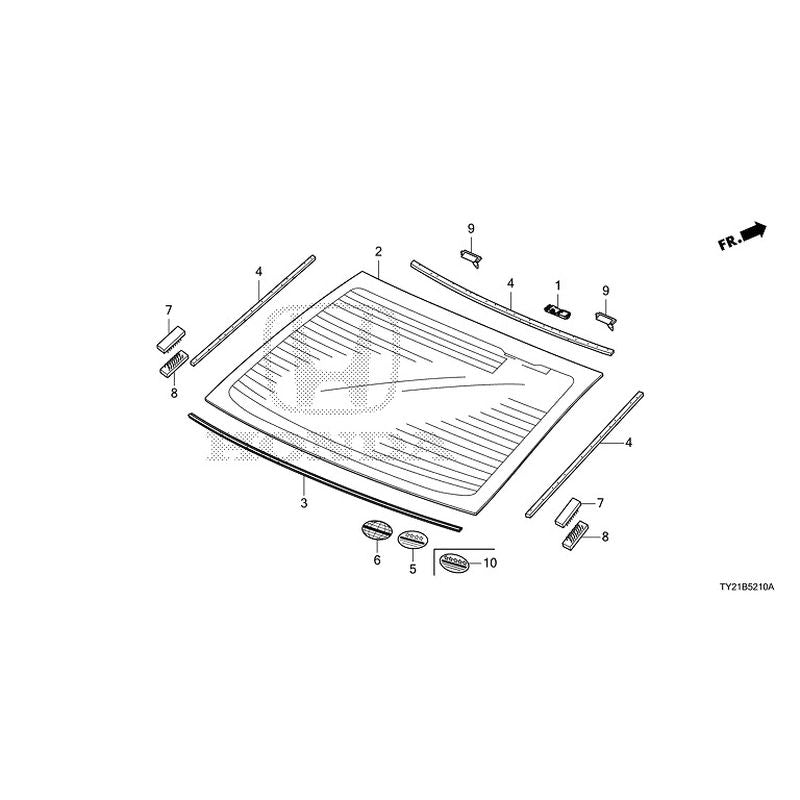 [NEW] JDM HONDA LEGEND HYBRID KC2 2018 Rear Windshield Glass GENUINE O ...