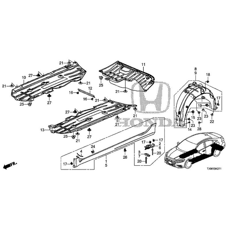 [NEW] JDM HONDA INSIGHT ZE4 2021 Undercover/Rear Inner Fender GENUINE ...