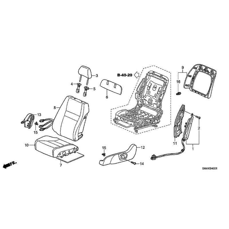 [NEW] JDM HONDA STREAM RN6 2013 Front Seat (Passenger Side) GENUINE OE ...
