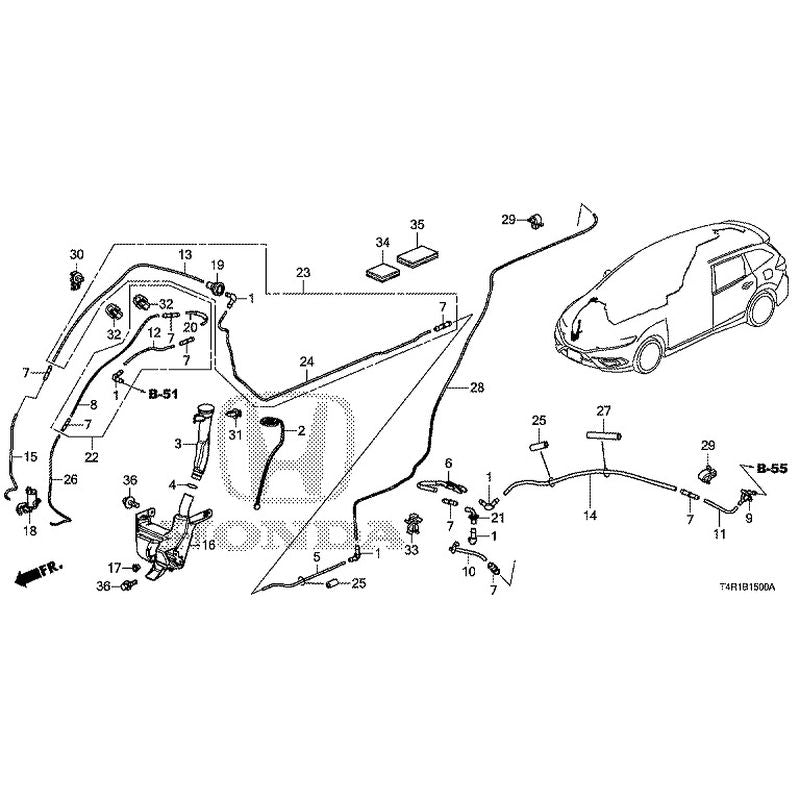 [NEW] JDM HONDA JADE HYBRID FR4 2019 Windshield Washer GENUINE OEM ...