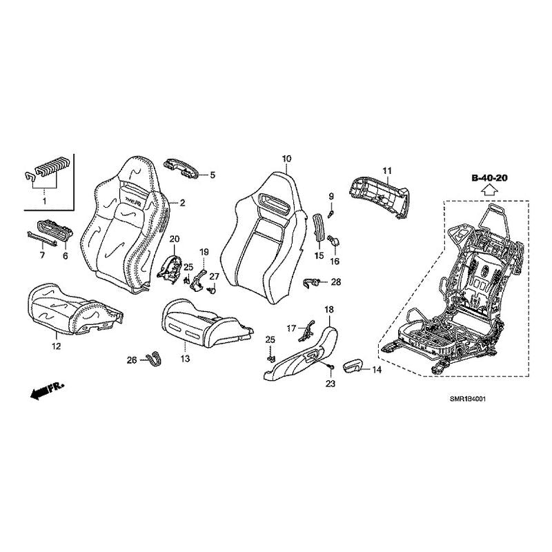 [NEW] JDM HONDA CIVIC FN2 2009 Front Seats (L.) GENUINE OEM – JDM Yamato