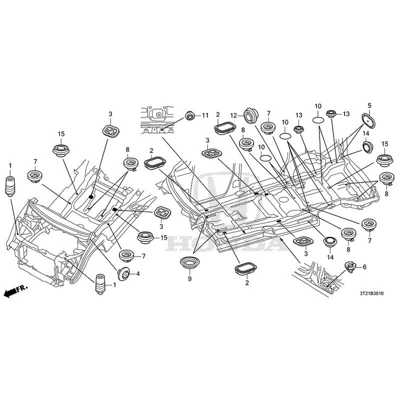 [NEW] JDM HONDA STEP WGN e:HEV RP8 2022 Grommets (Front) GENUINE OEM ...
