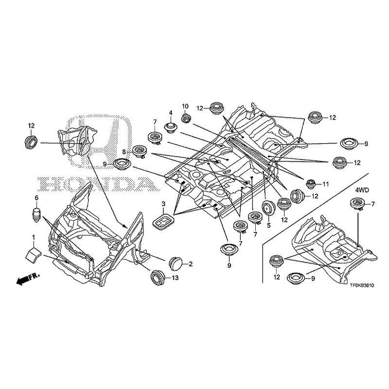 [NEW] JDM HONDA FIT GE8 2012 Grommets (Front) GENUINE OEM – JDM Yamato
