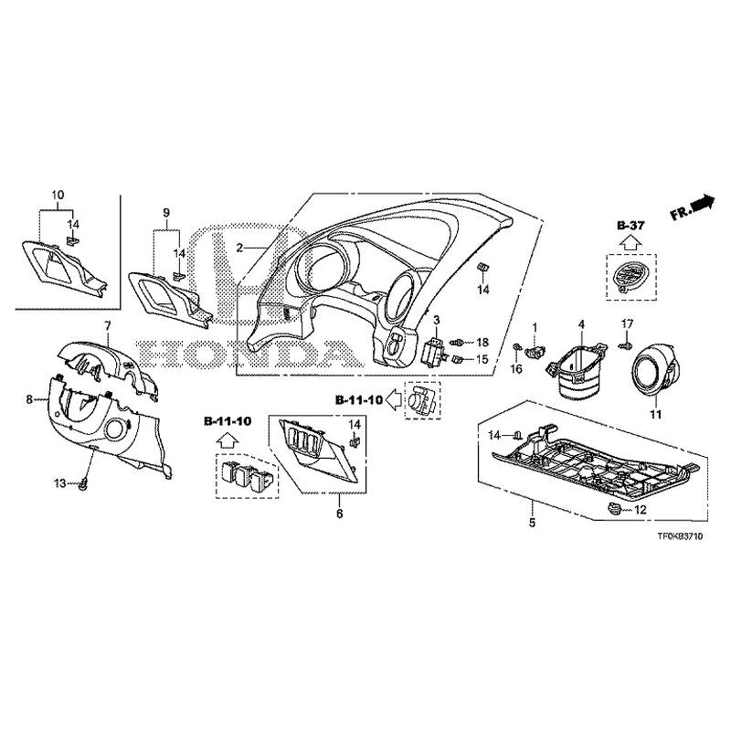 [NEW] JDM HONDA FIT GE8 2012 Instrument panel garnish (driver side) GE ...