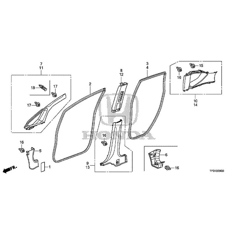 [NEW] JDM HONDA FIT GE8 2012 Pillar Garnish GENUINE OEM – JDM Yamato