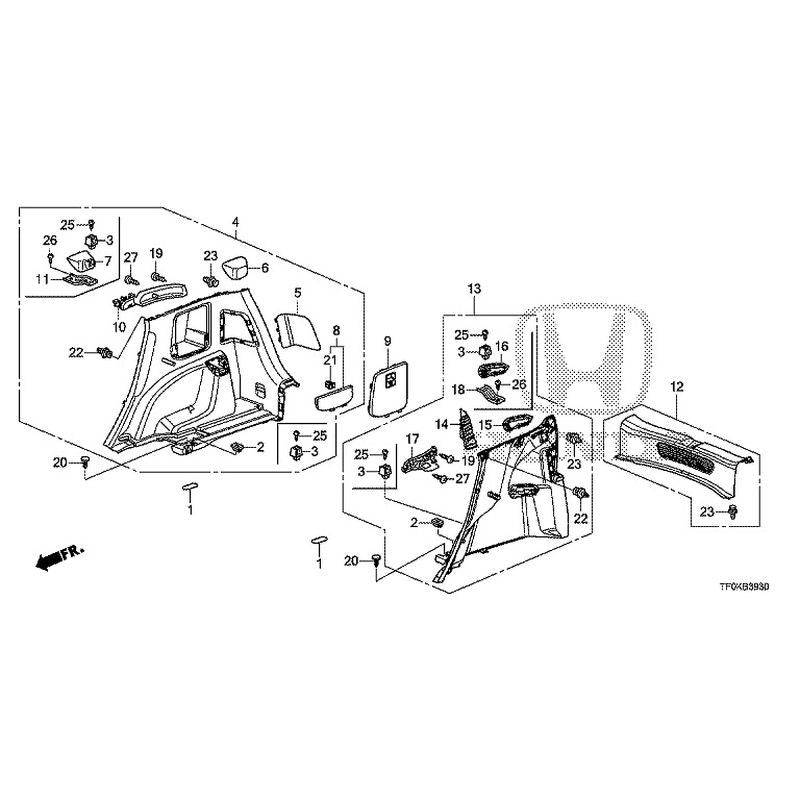[NEW] JDM HONDA FIT GE8 2012 Side Lining GENUINE OEM – JDM Yamato