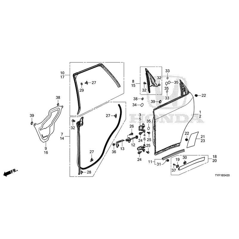 [NEW] JDM HONDA Honda e ZC7 2023 Rear Door Panel GENUINE OEM – JDM Yamato