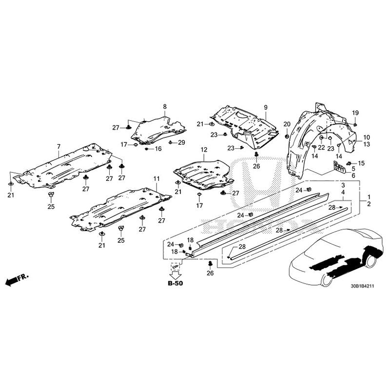 [NEW] JDM HONDA ACCORD CY2 2024 Undercover/Rear Inner Fender GENUINE O ...