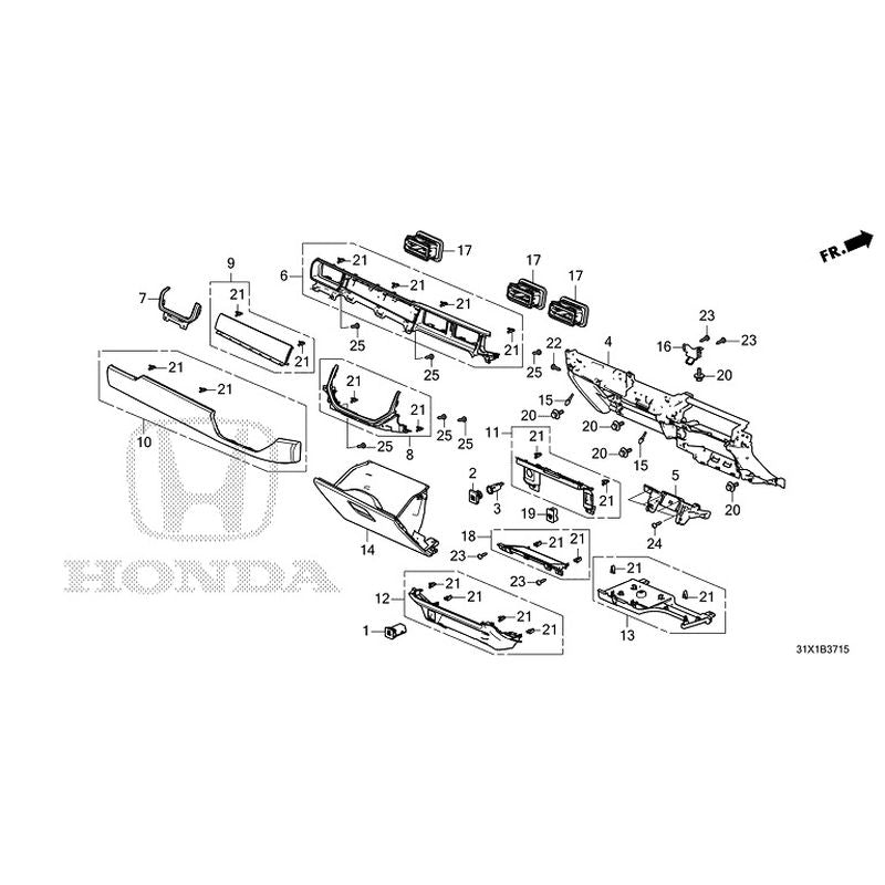 [NEW] JDM HONDA WR-V RG5 2024 Instrument panel garnish (passenger side ...