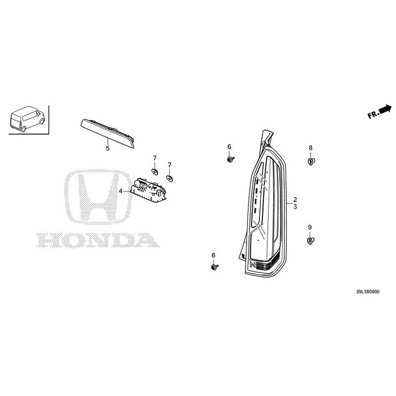[NEW] JDM HONDA N-BOX JOY JF5 2025 Tail Lights/License Lights GENUINE ...