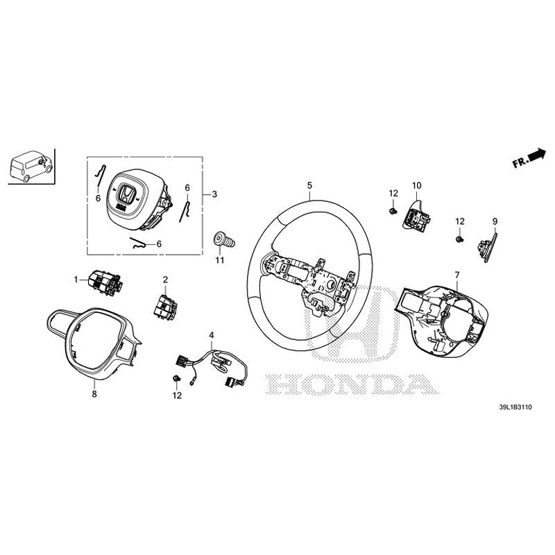 [NEW] JDM HONDA N-BOX JOY JF5 2025 Steering Wheel (SRS) GENUINE OEM ...