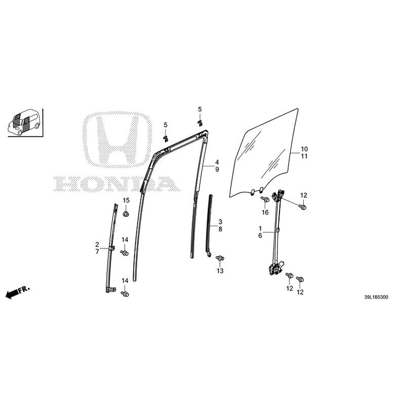 [NEW] JDM HONDA N-BOX JOY JOY JF5 2025 Front Door Glass/Regulator GENU ...