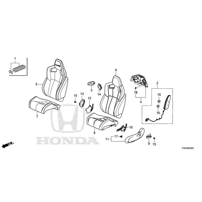 [NEW] JDM HONDA CIVIC FL5 2025 Front Seat (Passenger Side) (Type R) GE ...