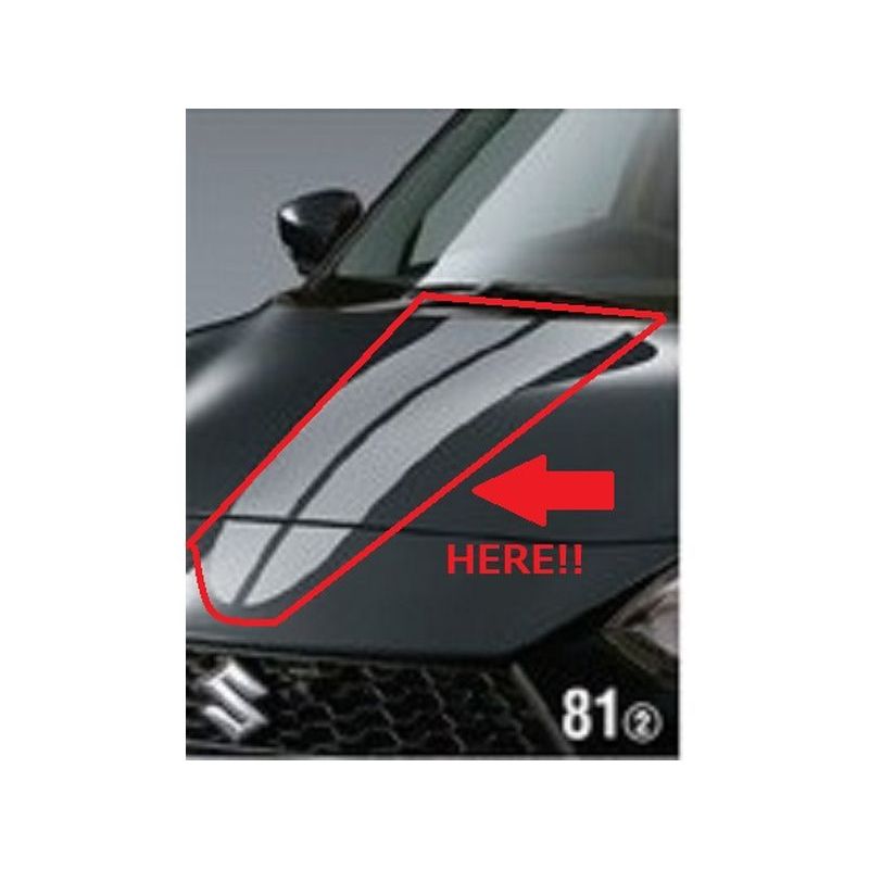 [NEW] JDM Suzuki SWIFT Sports ZC33S Hood Decal Gray Carbon Genuine OEM ...
