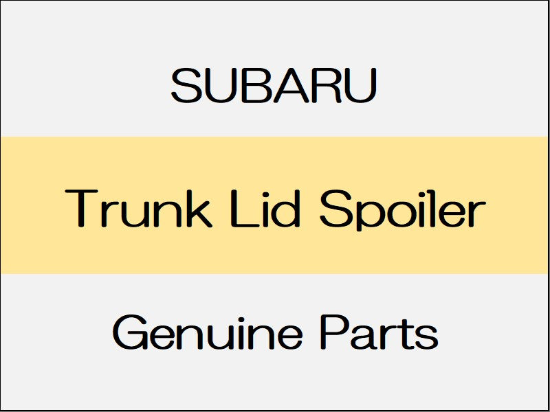 [NEW] JDM SUBARU WRX STI VA Trunk Lid Spoiler / with Large Spoiler S20 ...