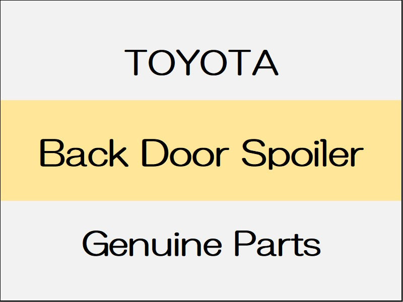 [NEW] JDM TOYOTA VITZ P13# Back Door Spoiler / Standard Series Sporty ...