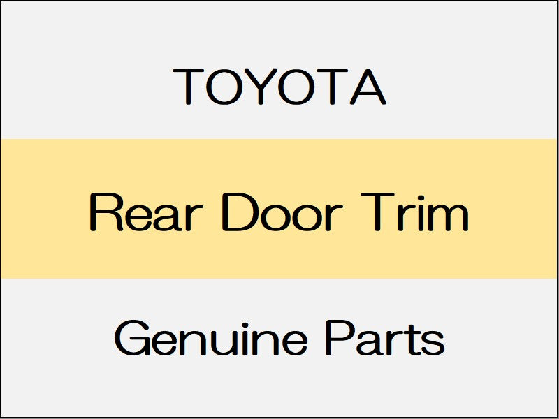 [NEW] JDM TOYOTA C-HR X10\50 Rear Door Trim... – JDM Yamato