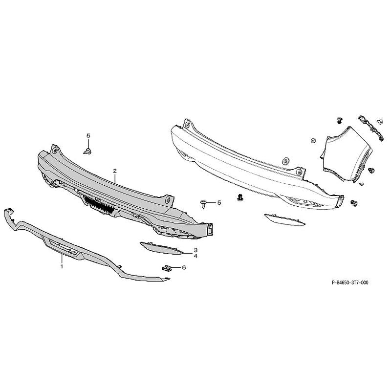 [NEW] JDM HONDA VEZEL HYBRID RU4 2020 Modulo X Rear Bumper (B625M) GEN ...